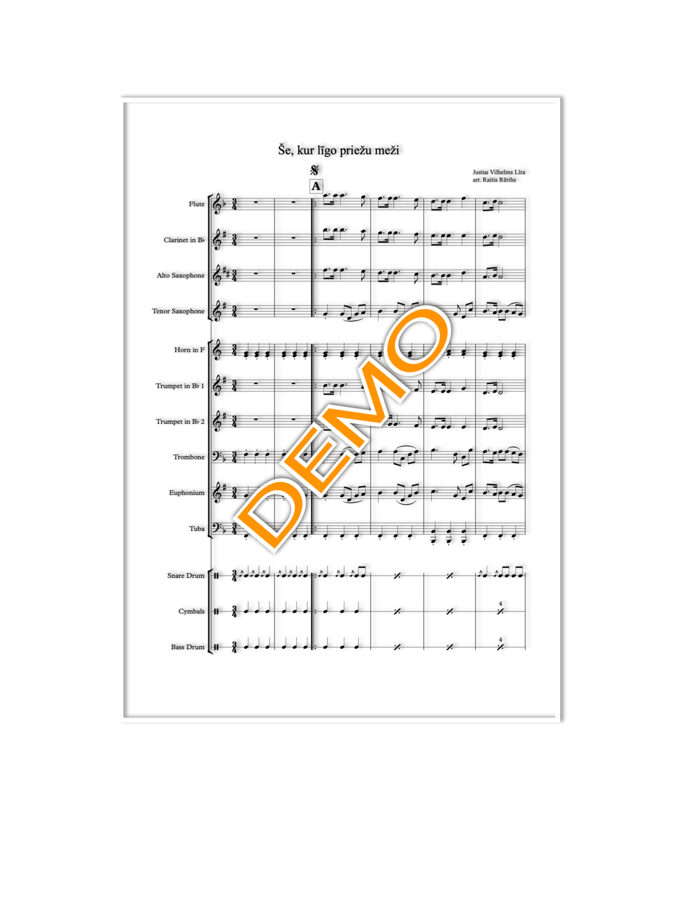 Še kur līgo priežu meži - Orķestris - Notis un audio dažādiem ...